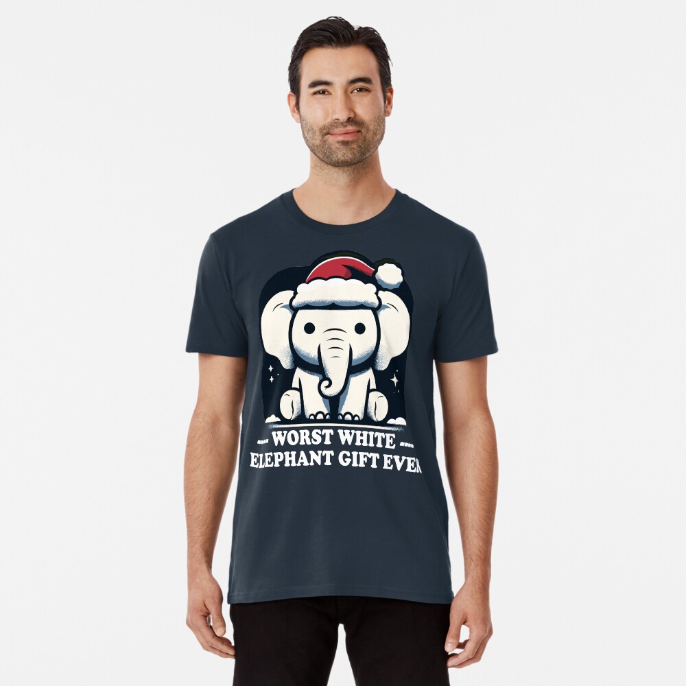 "Worst White Elephant Gift Ever Dumbfounded Elephant" Sticker for Sale ...