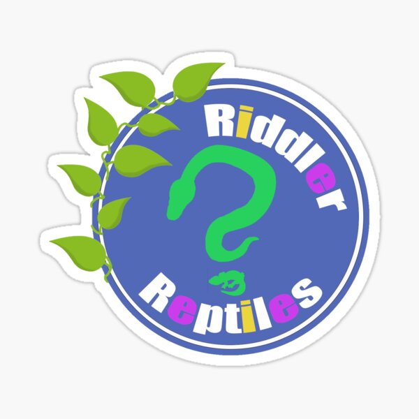 "Riddler Reptiles Logo!" Sticker for Sale by RiddlerReptiles | Redbubble