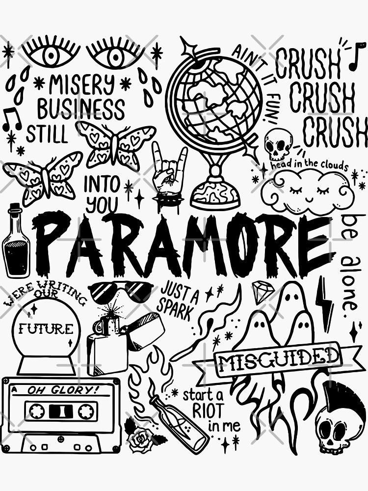 "Paramore | Music songs lyrics" Sticker for Sale by printswizard ...