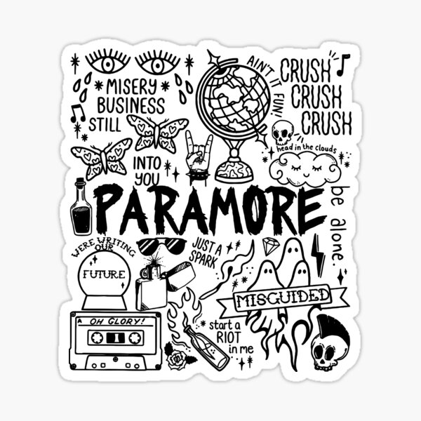 "Paramore | Music songs lyrics" Sticker for Sale by printswizard ...