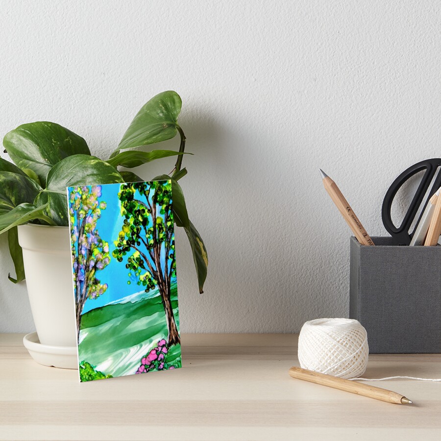 "Spring landscape" Art Board Print for Sale by LiaWeirInk | Redbubble