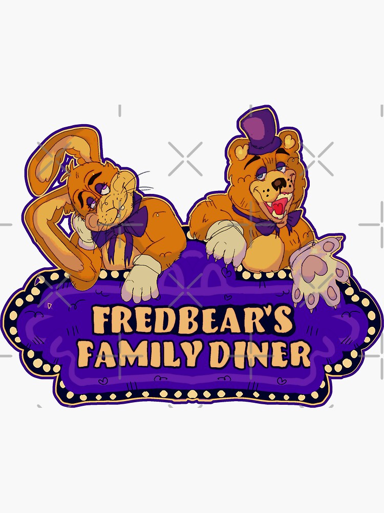 "fredbear's family diner!" Sticker for Sale by DANTE ... | Redbubble