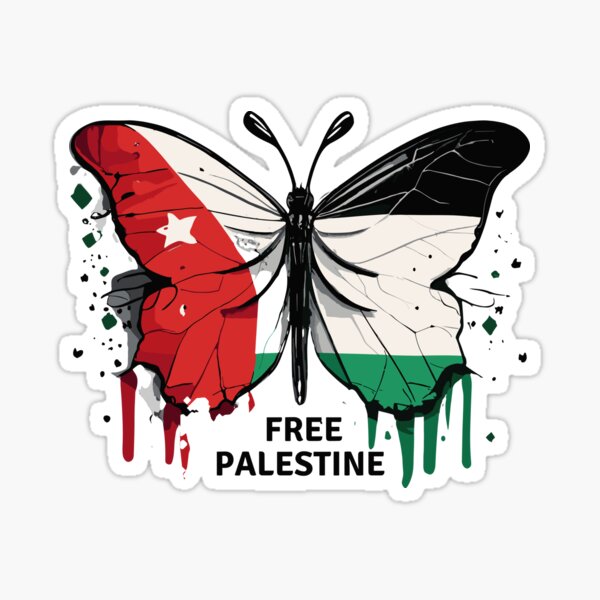 "Free Palestine | Palestine flag butterfly | Palestine butterfly ...
