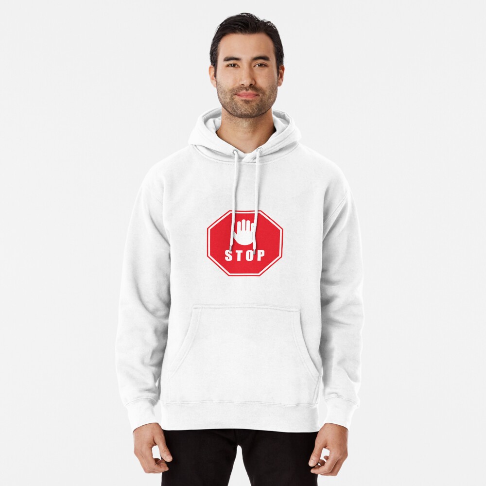 "STOP sign with hand" Sticker for Sale by safetysignprod | Redbubble