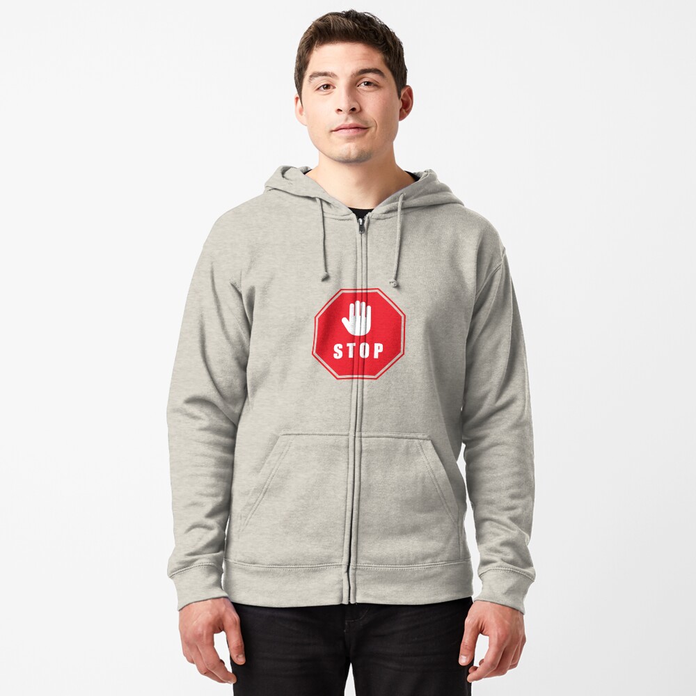 "STOP sign with hand" Sticker for Sale by safetysignprod | Redbubble