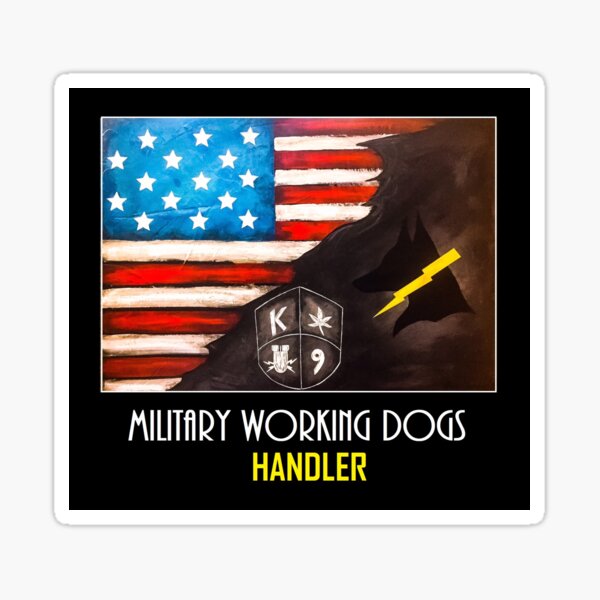 "Military Working Dogs (Handler)" Sticker for Sale by Workingdogs ...