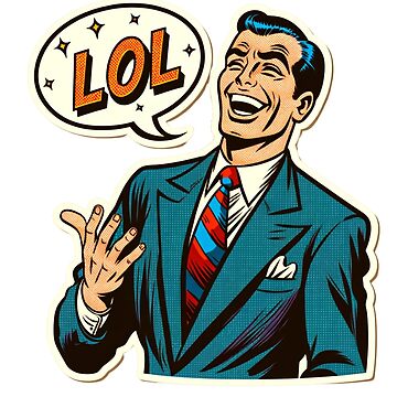 "Vintage 50s | LOL Man" Essential T-Shirt for Sale by NeatSplash ...