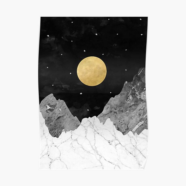 "Moon and Stars" Poster by KookiePixel | Redbubble