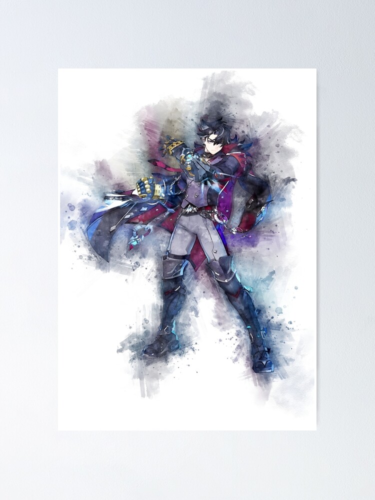 "Wriothesley - Genshin Impact (Watercolor)" Poster for Sale by ...
