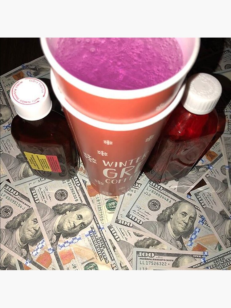 "Drank Purple Lean Pour Up in a Soda Wock Bills" Sticker for Sale by ...