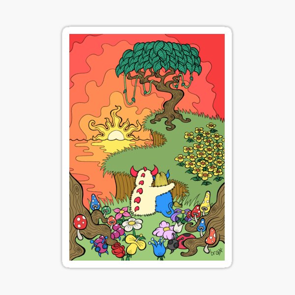 "Monsters in Love" Sticker for Sale by bgilbert | Redbubble