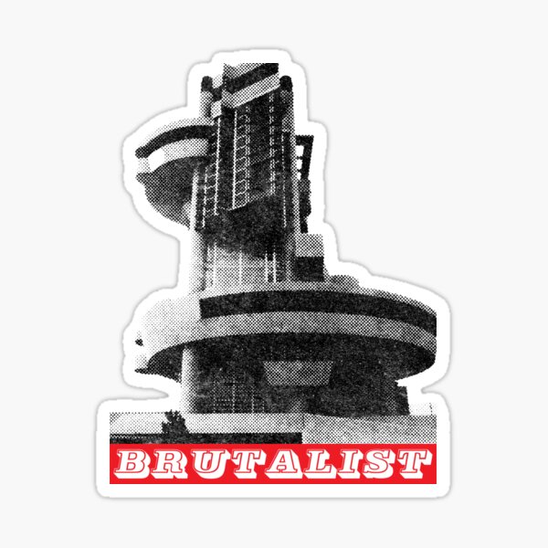 "Brutalist Architecture / Brutalism / Casa de la Portuale" Sticker for ...