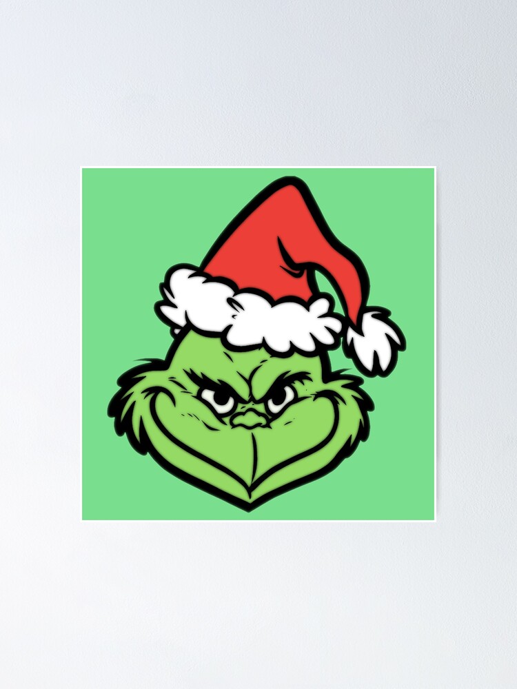"The Grinch Green Background" Poster for Sale by StephanieBrock | Redbubble