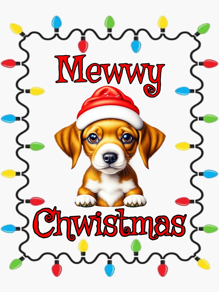 "Mewwy Chwistmas - Christmas" Sticker for Sale by Zombie-Killa | Redbubble