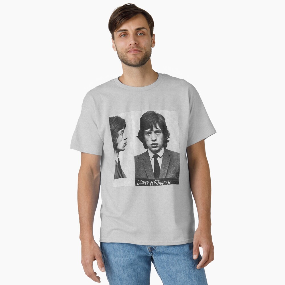 "Famous Mugshots - Jagger, 1967" Sticker for Sale by blackink-design ...