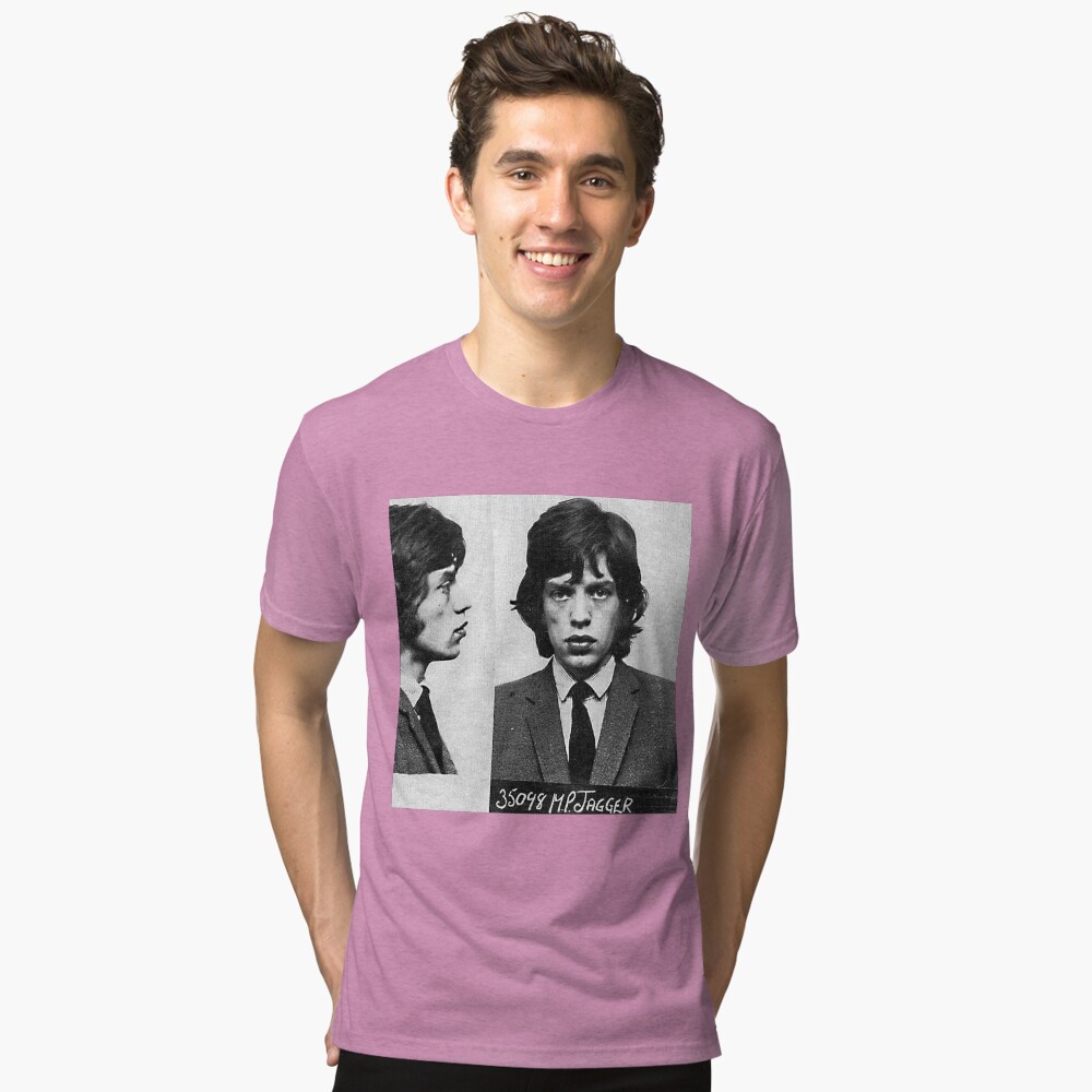 "Famous Mugshots - Jagger, 1967" Sticker for Sale by blackink-design ...