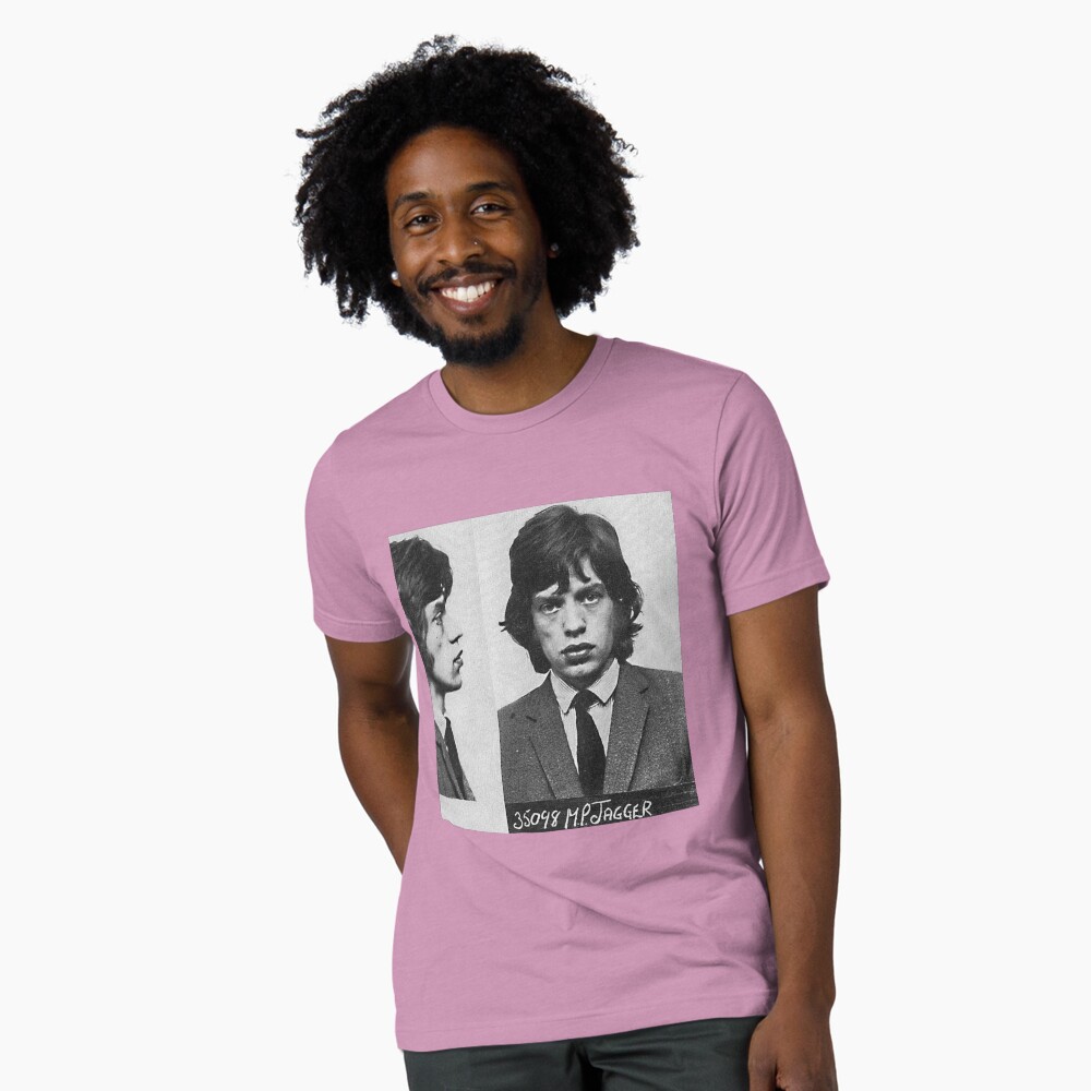 "Famous Mugshots - Jagger, 1967" Sticker for Sale by blackink-design ...