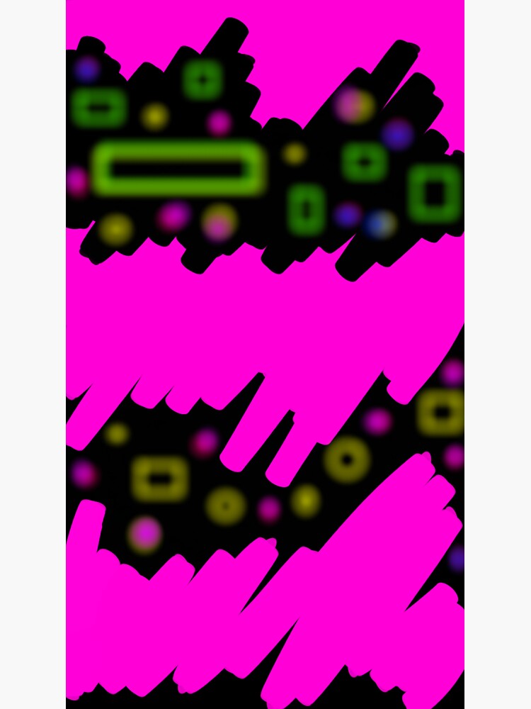 "Hot pink 80s summer graffiti skyline " Sticker for Sale by ...