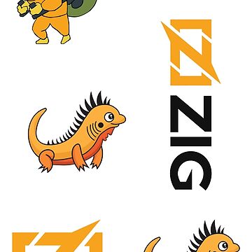 "Zig sticker variety pack with Ziggy" Sticker for Sale by leesander ...