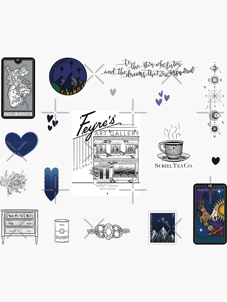 "ACOTAR Feyre Sticker Pack" Sticker for Sale by elizabethianart | Redbubble