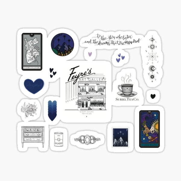 "ACOTAR Feyre Sticker Pack" Sticker for Sale by elizabethianart | Redbubble