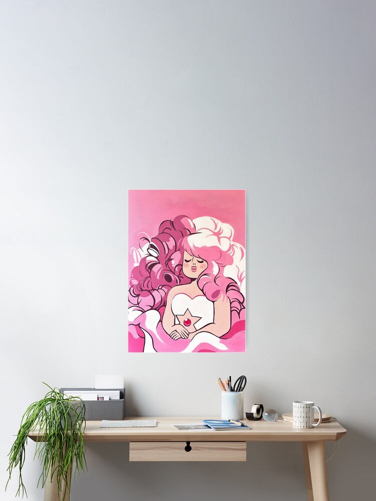 "Rose Quartz (Painted)" Poster for Sale by ZADJO | Redbubble