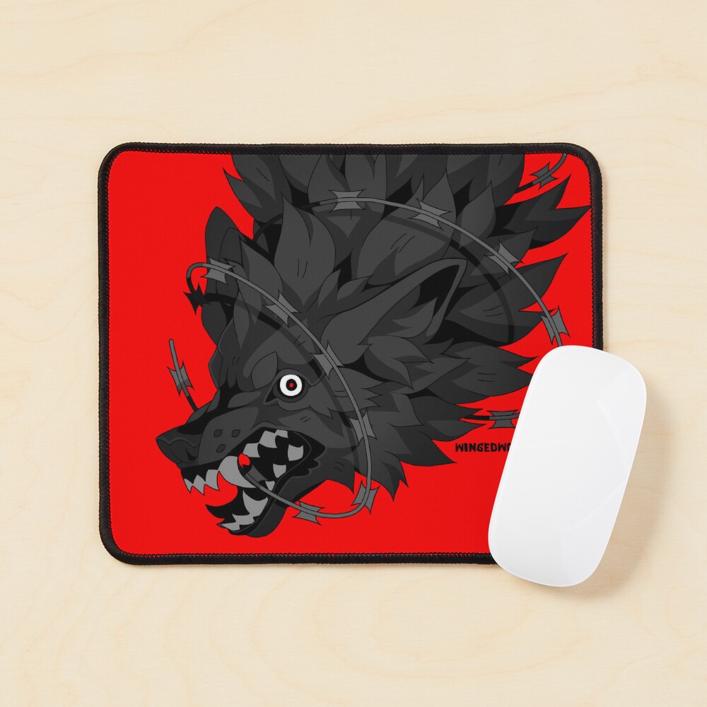 "Razor-Wire Wolf Furry Art" Sticker for Sale by wingedwolf94 | Redbubble