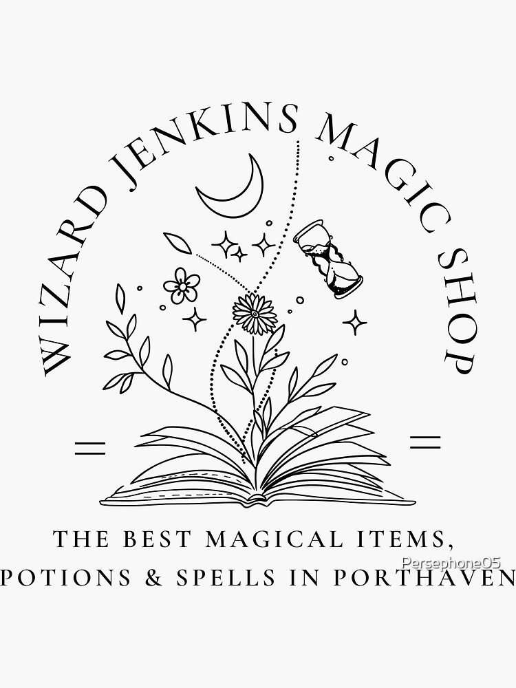 "Wizard Jenkins Magic Shop" Sticker for Sale by Persephone05 | Redbubble