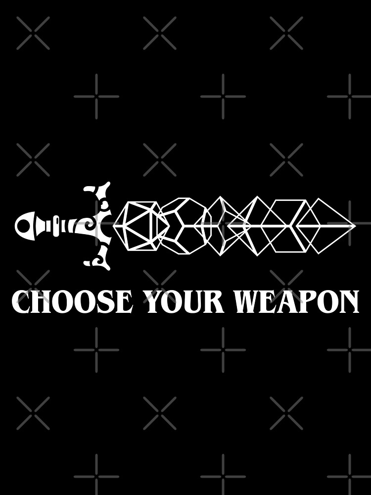 "Choose Your Weapon - Dice Sword Tabletop RPG Gaming" Poster by ...