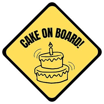 "Cake on Board" Sticker for Sale by Inkspression | Redbubble
