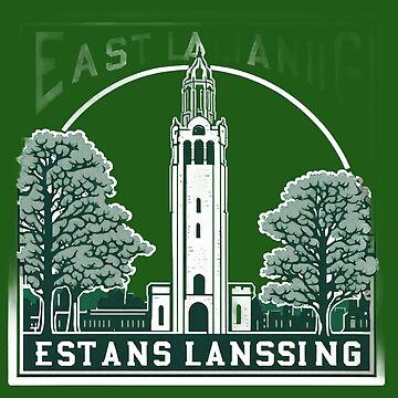 "east lansing " Sticker for Sale by DahGrind | Redbubble