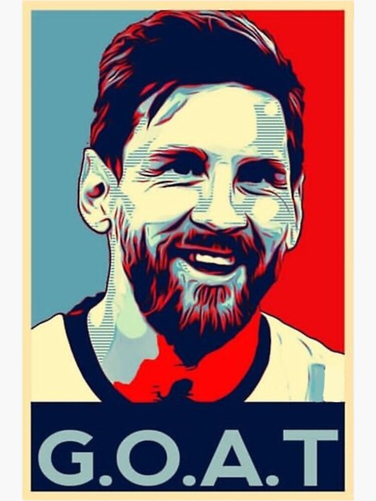 "Messi goat" Sticker by Magicfloor | Redbubble