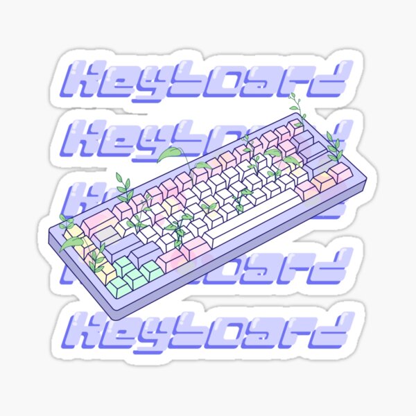 "keyboard gaming setup gamer vaporwave" Sticker for Sale by Puuk ...