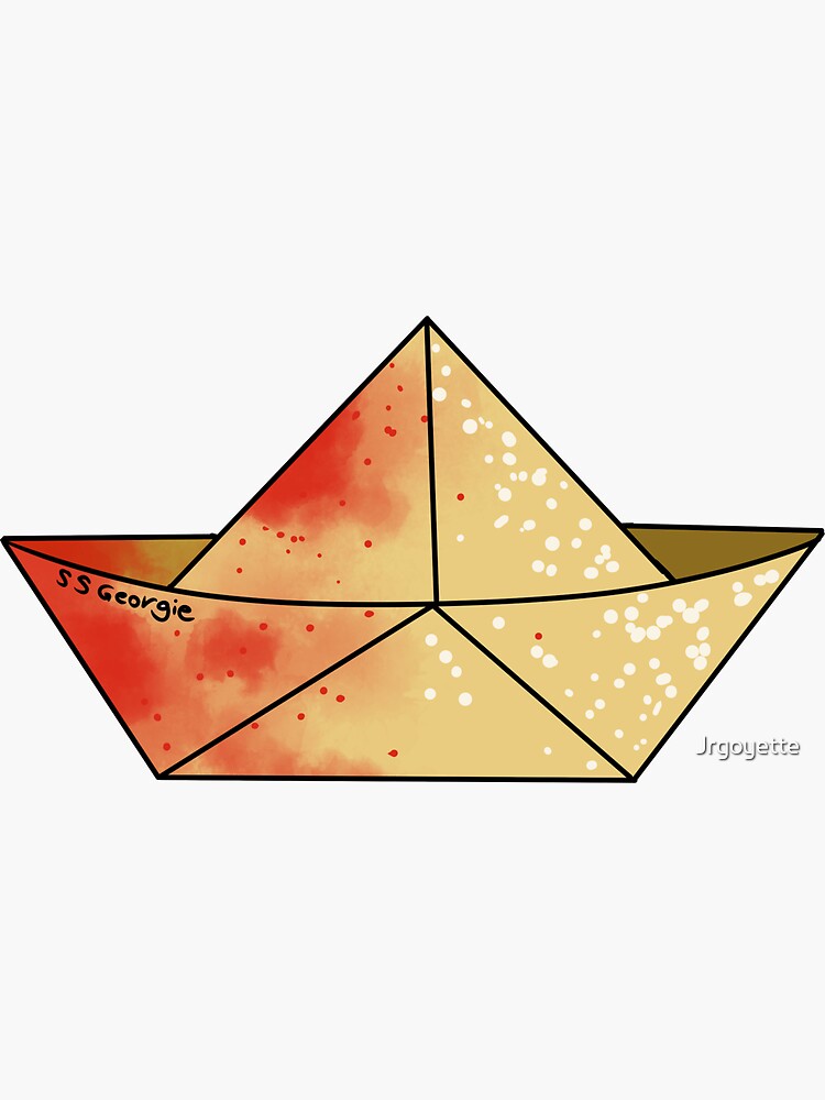 ""IT" Georgie Denbrough's Paper Boat" Sticker for Sale by Jrgoyette ...