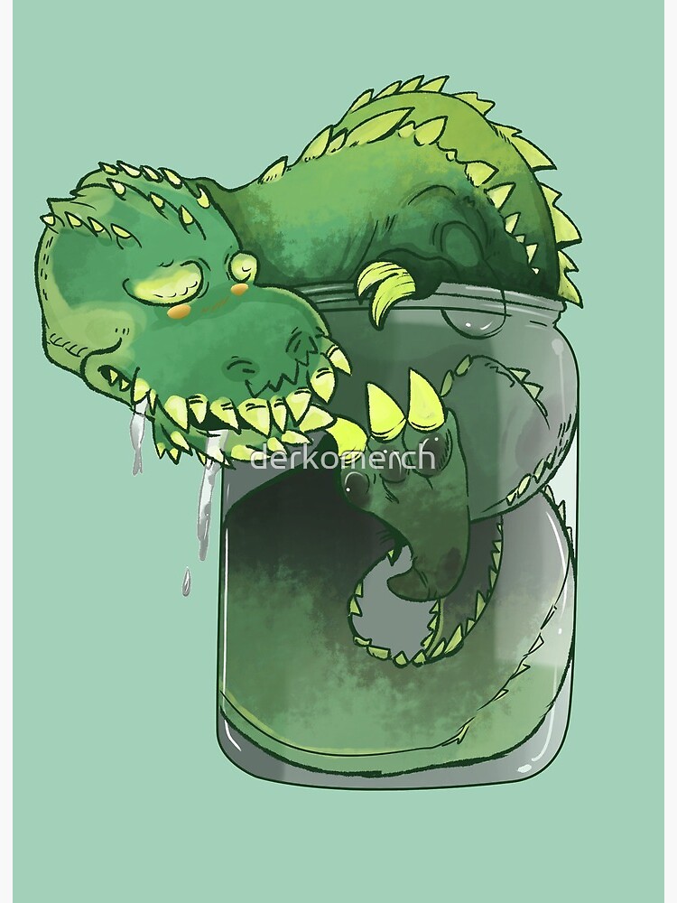 "Pickle Dragon" Art Board Print for Sale by derkomerch | Redbubble