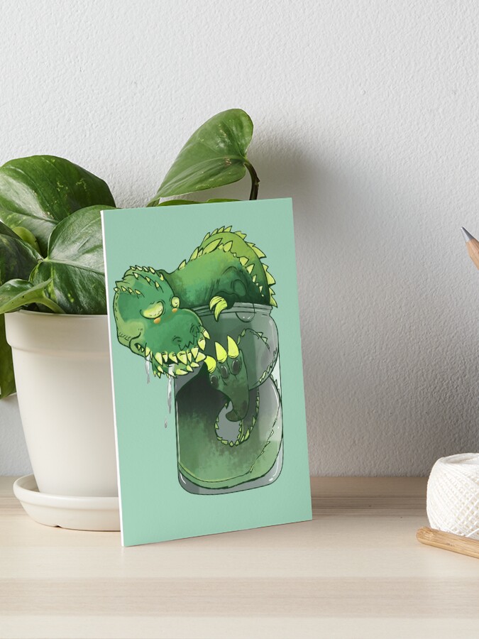 "Pickle Dragon" Art Board Print for Sale by derkomerch | Redbubble