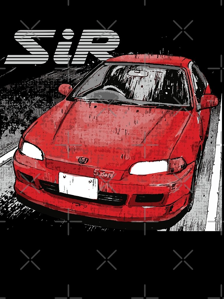"Initial D - Mountain Drift Racing Shingo Shoji's Civic SiR-II EG6 " Poster for Sale by ...