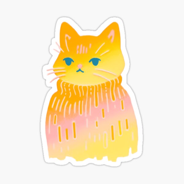 "Yellow cat" Sticker for Sale by natilop | Redbubble