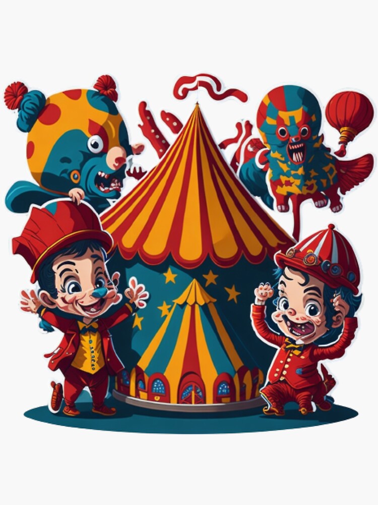 "the amazing digital circus" Sticker for Sale by KaradeliDesign | Redbubble
