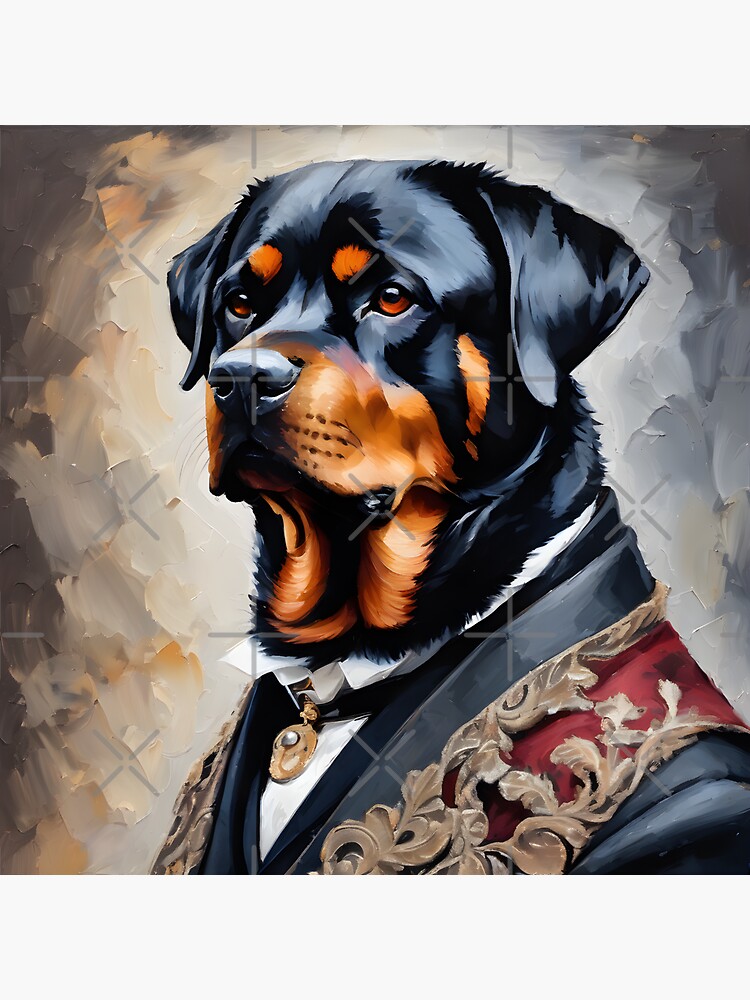 "Regal Renaissance: Victorian Pet Portrait Design No.13 Rottweiler ...