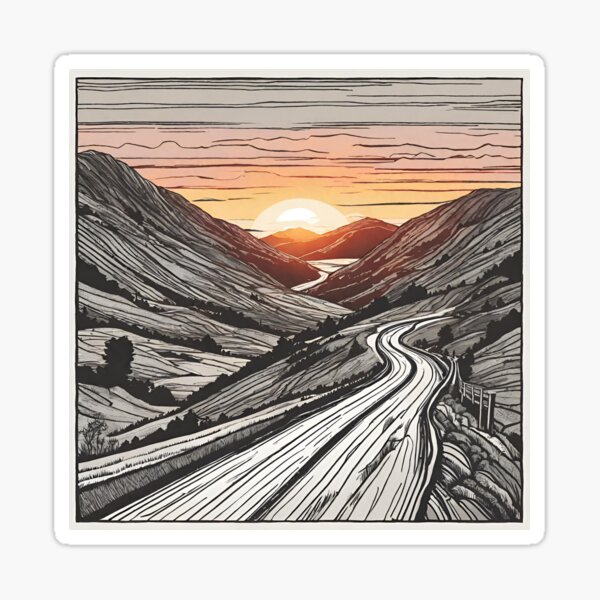 "Sunset Drives 1" Sticker for Sale by theroaddriven | Redbubble