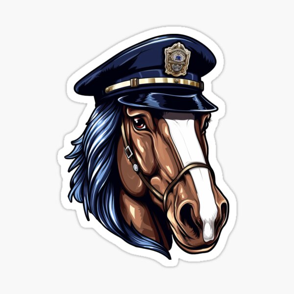 "Horse policeman" Sticker by Soulskier | Redbubble