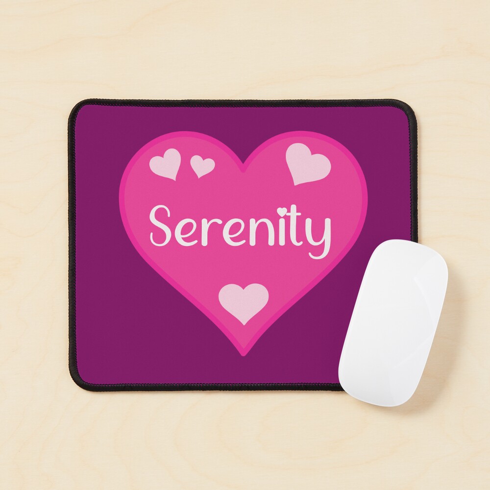 "Serenity Name Pink Heart " Sticker for Sale by jeallan | Redbubble
