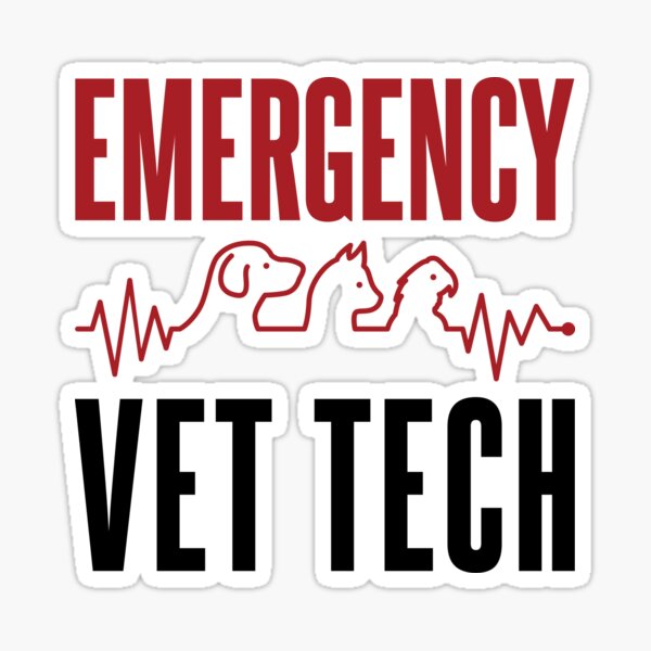 "Emergency Vet Tech" Sticker for Sale by jaygo | Redbubble