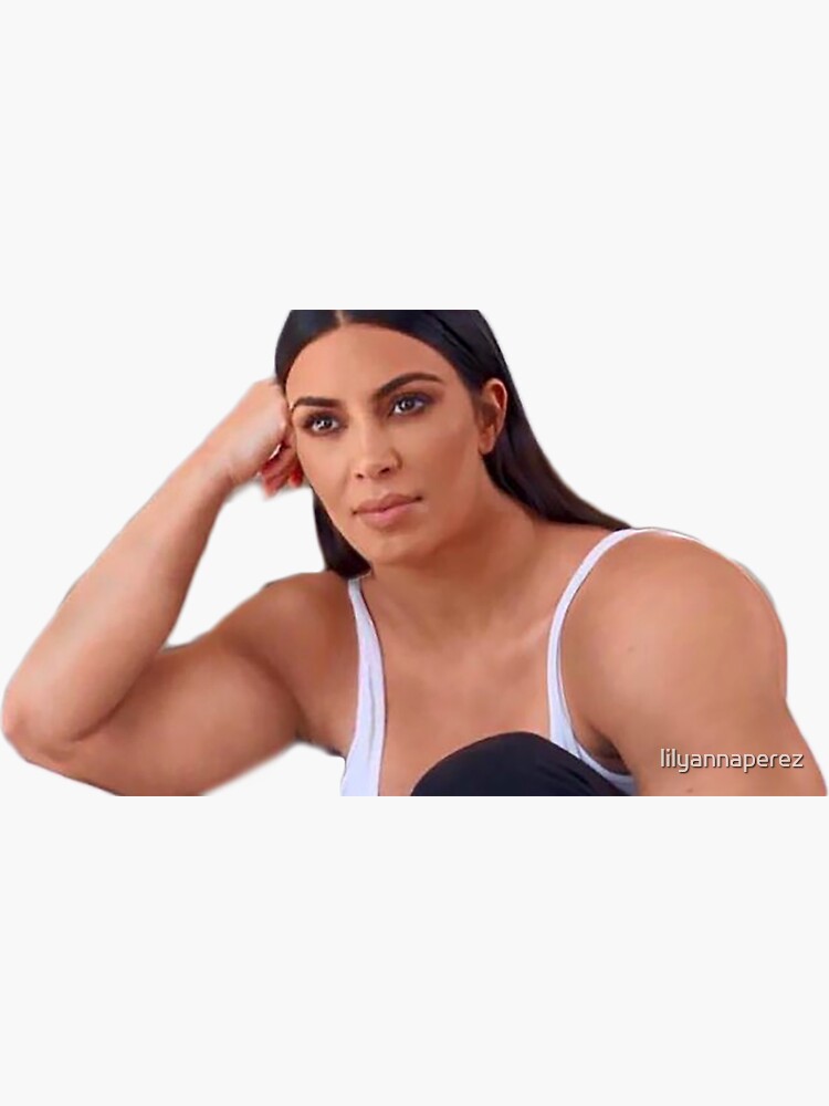 "Buff Kim Kardashian" Sticker by lilyannaperez | Redbubble