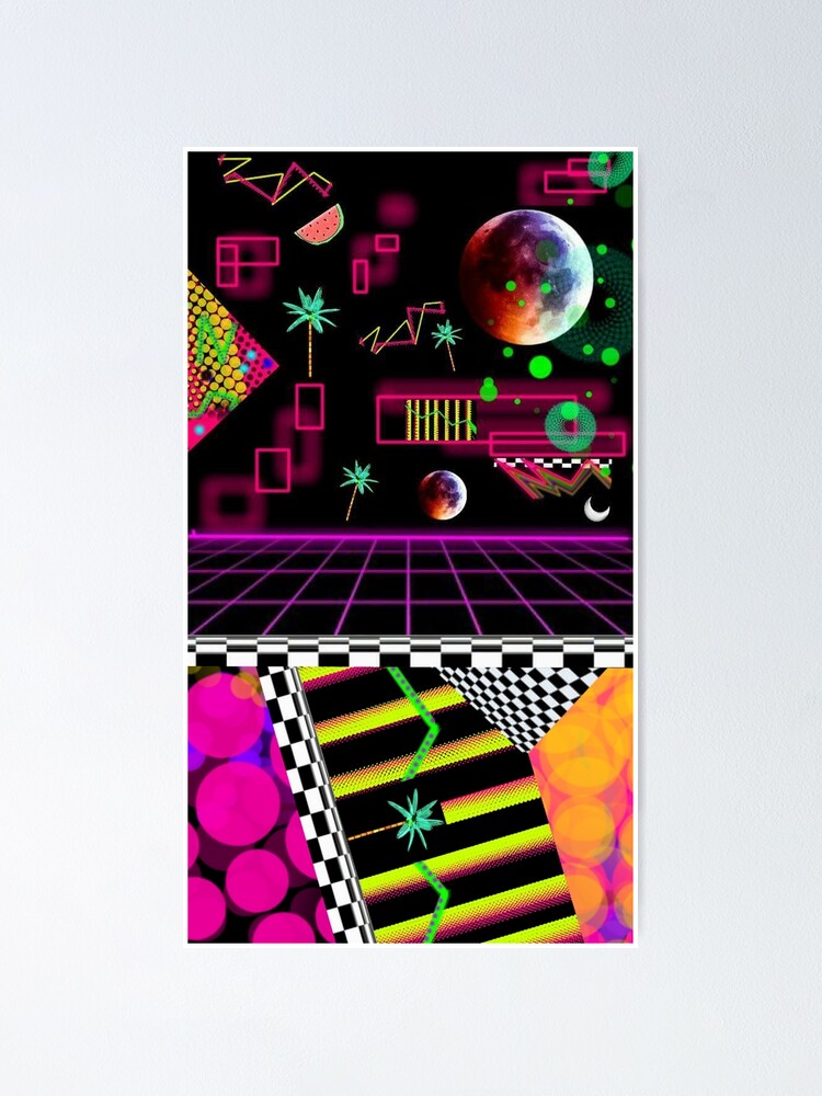 "Strange 80s synthwave Dreamscape " Poster by neonmoonwaves | Redbubble