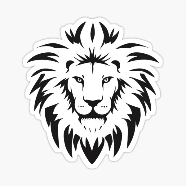 "minimalist lion face" Sticker for Sale by Colorful Dreams | Redbubble