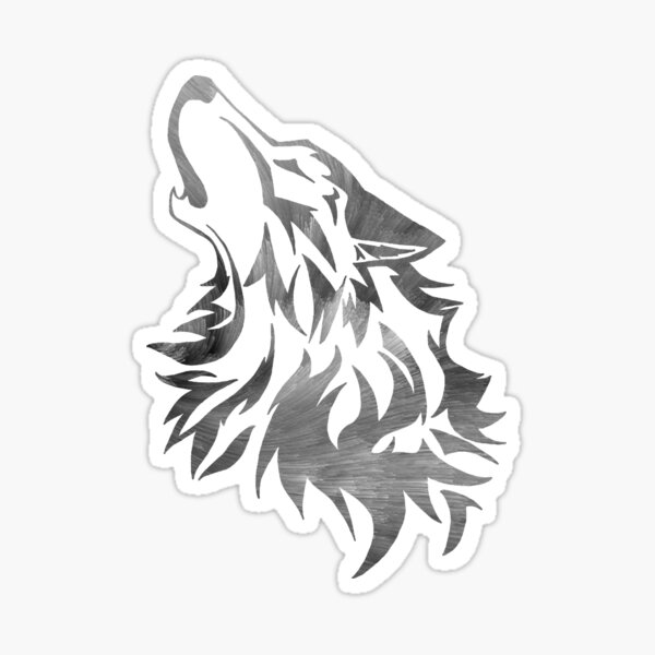 Wolf Aesthetic Grey Design Sticker By Warddt Redbubble