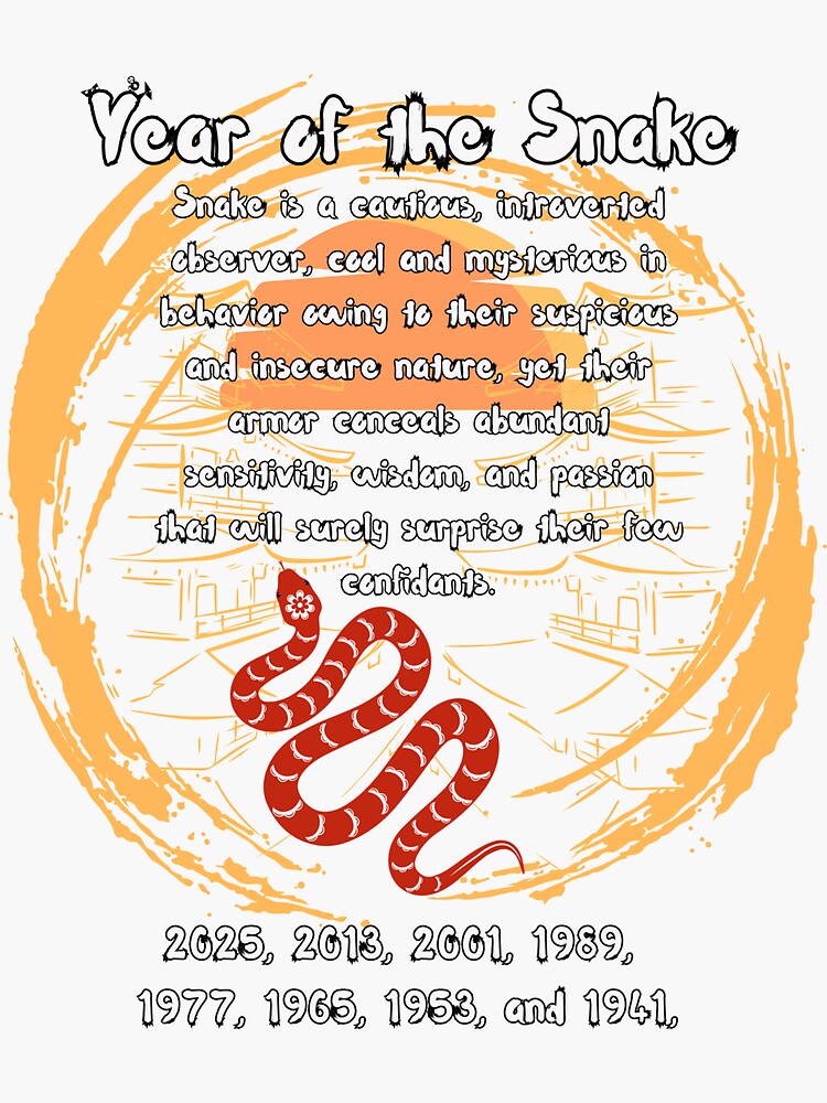 "Year of the Snake" Sticker for Sale by TxTaurus110 | Redbubble
