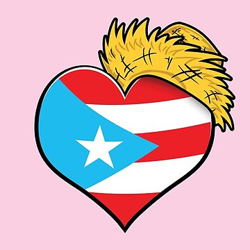 "Love Puerto Rico Heart and Pava Hat - Pink" Sticker for Sale by ...